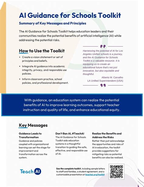 4 Pager Ai Guidance For Schools Toolkit Summary 8 5 X 11