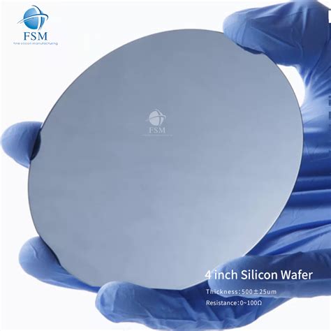 4 Inch Ic Grade Np Typeintrinsic Polished Dummy Silicon Wafer