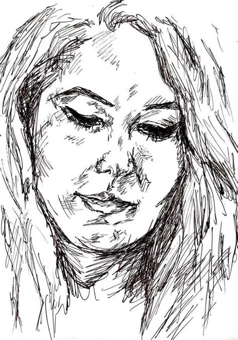 Иллюстрация Лиза в стиле скетчи