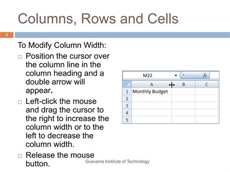 Lesson3 Modifying Columns Rows And Cells Ppt