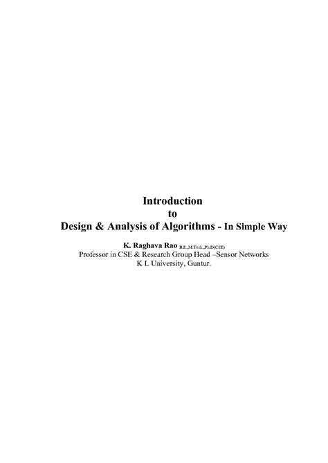 Solution Introduction To Design Analysis Of Algorithms In Simple Way 2