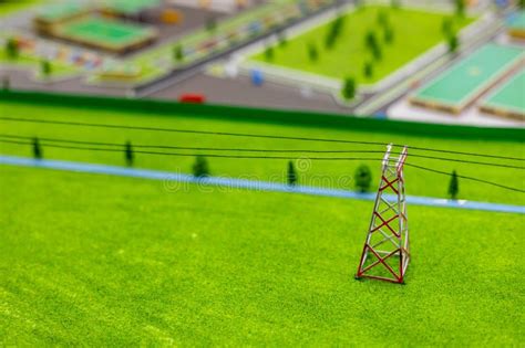 Miniature Power Line Model Electrical Network Stock Photo Image Of Electricity Electrical