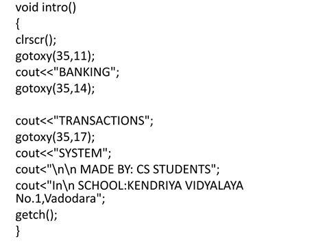 Bank Management System Ppt