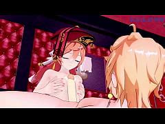 Yanfei And Kamisato Ayaka And Aether Intense Sex Genshin Impact Hentai Xxx Mobile Porno