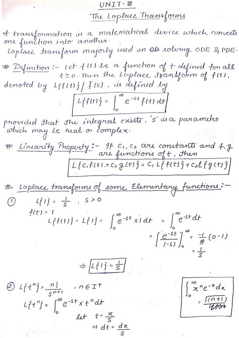 Solution Engineering Maths Laplace And Fourier Series And