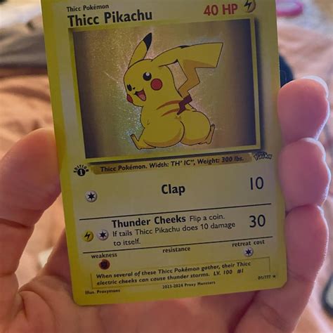 Custom Made Thicc Charizard Card Etsy
