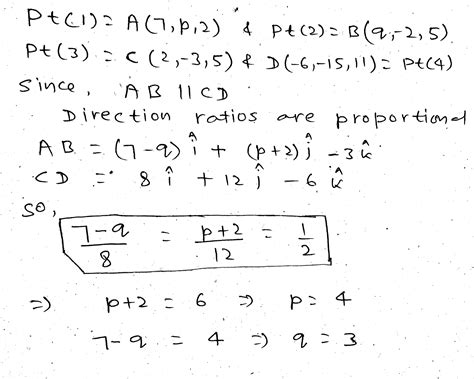 if the line segment joining the points a 7 p 2 and b q 2 5 be