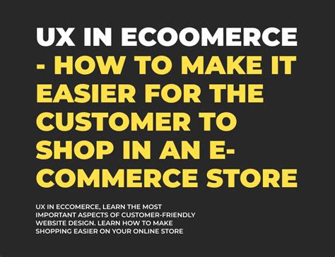 Ux In Ecommerce Or How To Make It Easier For The Customer To Shop In