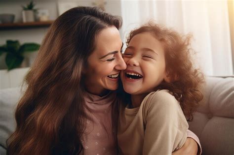 Premium Photo Joyous Moments Of Love And Laughter A Heartwarming Bond Between A Single Mother