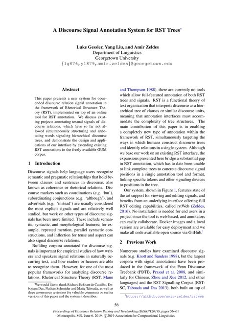 Pdf A Discourse Signal Annotation System For Rst Trees