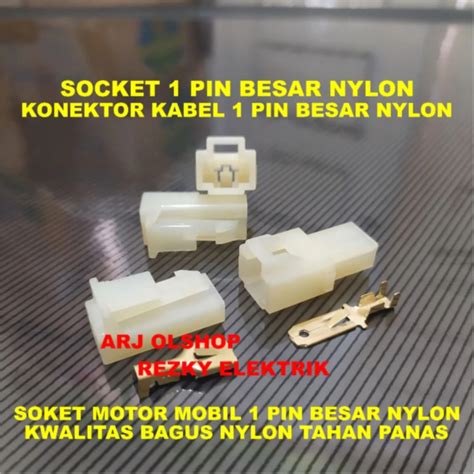 Jual Soket Socket Konektor Connector Kabel Pin Besar Male Female Soket Motor Mobil Soket