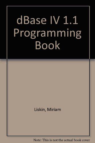 9780078816819 Dbase Iv 11 Programming Book Liskin Miriam