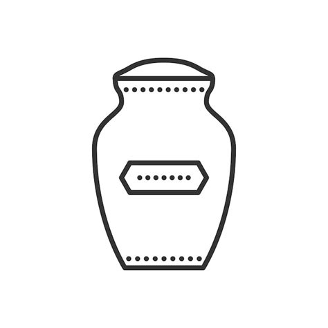Vector Funeral Urn Icon Premium Vector