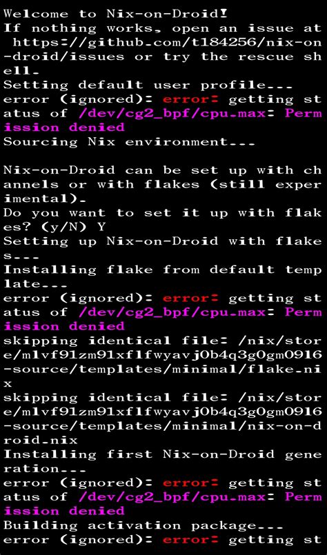 I M Initializing The Installation Issue Nix Community Nix On Droid GitHub