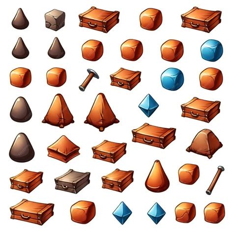 Premium Vector A Set Of Different Types Of Objects Including A Set Of