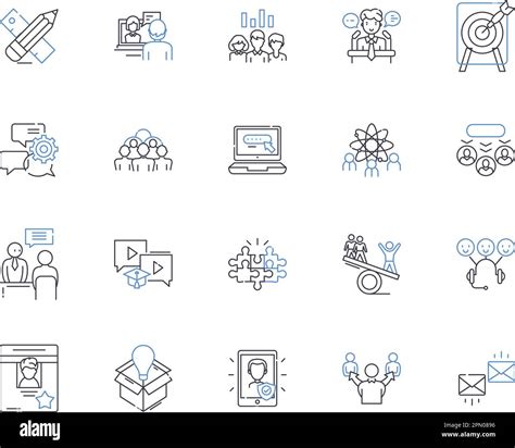 Startup Ecosystems Outline Icons Collection Incubators Accelerators Seed Funding Mentoring