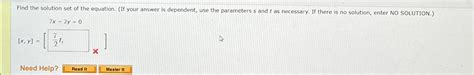 Solved Find The Solution Set Of The Equation If Your Chegg