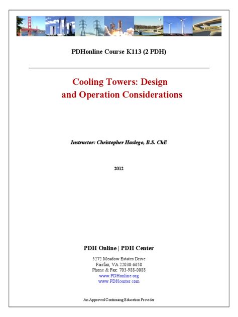 Cooling Towers Design And Operation Considerations Pdf Enthalpy Heat