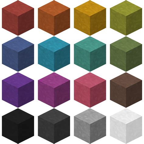 Minecraft Terracotta Colors Concrete
