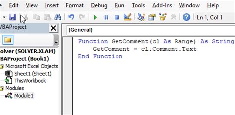 Hàm VBA lấy thông tin từ Comment trong ô Excel Excel Thỉnh Vũ