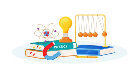 Physics Flat Concept Illustration School Subject Natural Science