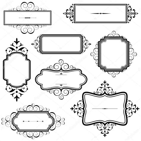 Vintage Frames With Scrolls Stock Vector Image By ©giraphics 87513488