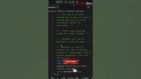 What Is Meta Tag Dcodebits Webdesign Dcodebits Html Html5 Htmltutorial Frontenddev