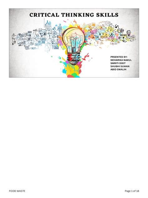 critical thinking assignment pdf