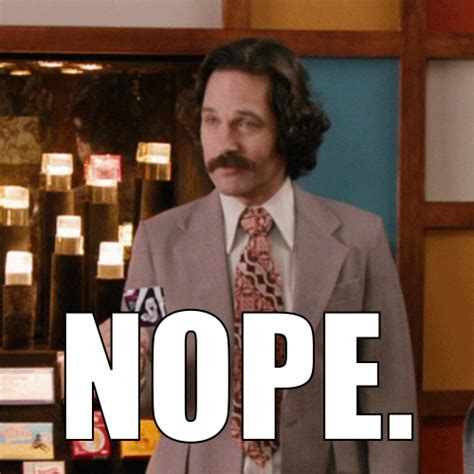Paul Rudd No  By Anchorman Movie Find And Share On Giphy