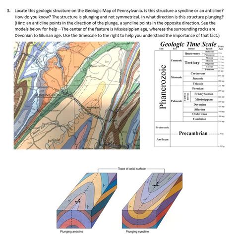 Solved 3 Locate This Geologic Structure On The Geologic Map