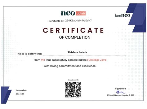 completed java full stack course krishna satwik posted on the topic