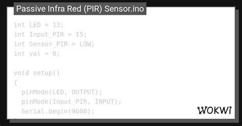 Passive Infra Red Pir O Wokwi Arduino And Esp32 Simulator