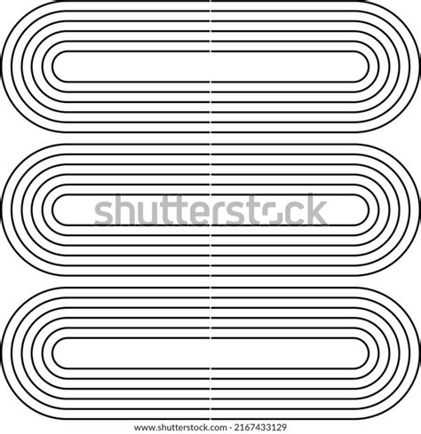 Circular Line Pattern Black Color Vector Stock Vector Royalty Free