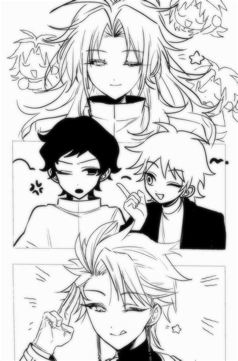 Hatsutori Hajime Utsugi Noriyuki Harada Minoru And Theodore Riddle Saibou Shinkyoku Drawn