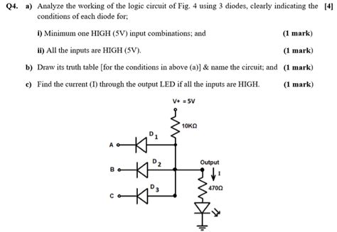 Solved Q A Analyze The Working Of The Logic Circuit Of Chegg Com