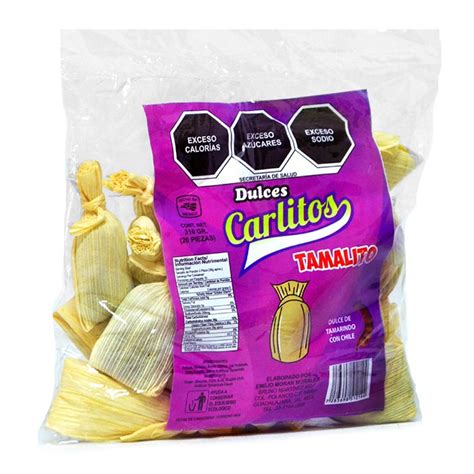Dulce De Tamarindo Con Chile En Tamalito Carlitos 20 Pz Dulcerías Candy