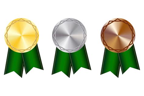 플랫 메달 녹색 리본 스포츠 상 프리미엄 품질 챔피언십 트로피 상금을 획득하십시오 벡터 그림입니다 Eps 10 스톡 이미지 1에 대한 스톡 벡터 아트 및 기타 이미지