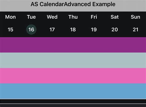 Single Row Calendar B4x Programming Forum