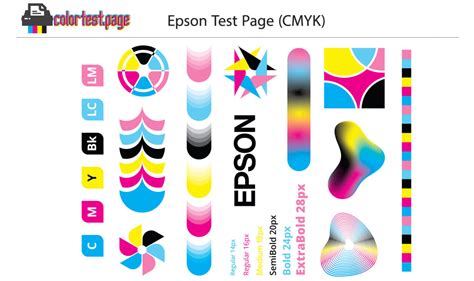 test by printer brand color test page