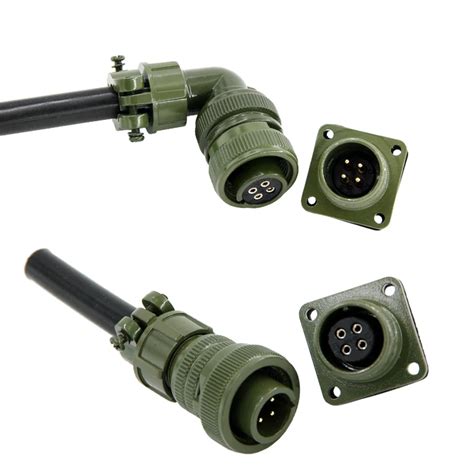 Military Standard Cable Connectors Mil Std 5015 Servo Connector Plug Socket Gold Plated Contact