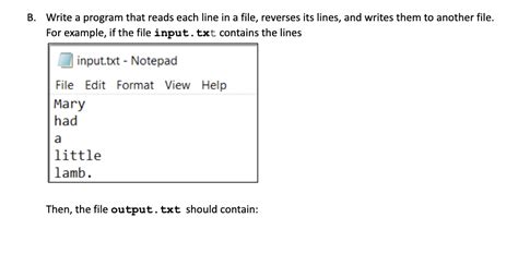 Solved B Write A Program That Reads Each Line In A File