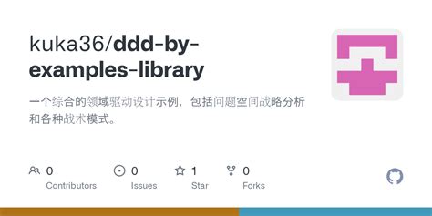 GitHub kuka36 ddd by examples library 一个综合的领域驱动设计示例包括问题空间战略分析和各种战术模式