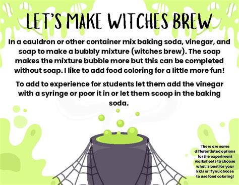 Witches Brew Halloween Science Experiment By Learning With Miss Wooley
