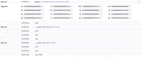 C Glibc Unable To Get Unwind Information For Certain Sections Stack Overflow