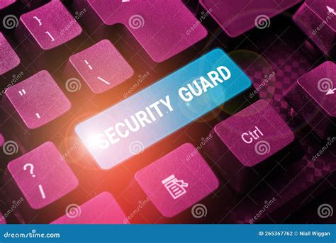 Hand Writing Sign Security Guard Internet Concept Tools Used To Manage Multiple Security
