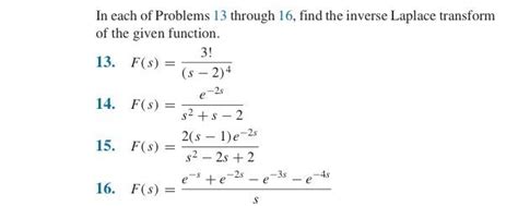 Solved In Each Of Problems Through Find The Inverse Chegg