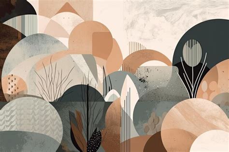 Premium Ai Image Abstract Geometric Shapes Arranged In A Colorful Composition Generative Ai