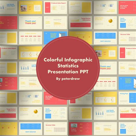 Colorful Infographic Statistics Presentation Ppt Masterbundles