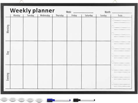 Navaris Weekly Planner White Board 61 Cm X 91 4 Cm 24 X 36