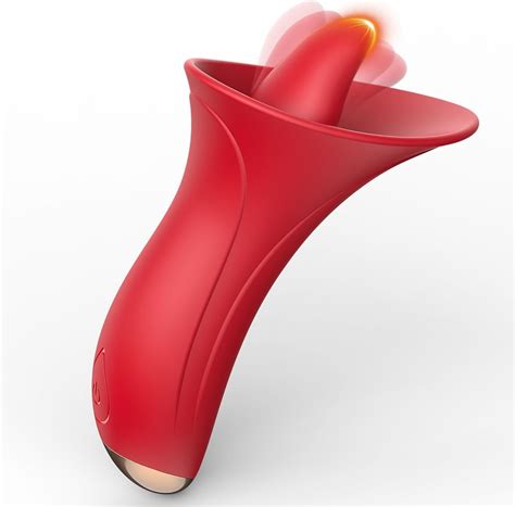 Clitoral Licking Vibrator Rose Sex Toys For Women 2 In 1 Clitoral Nipple Stimulator
